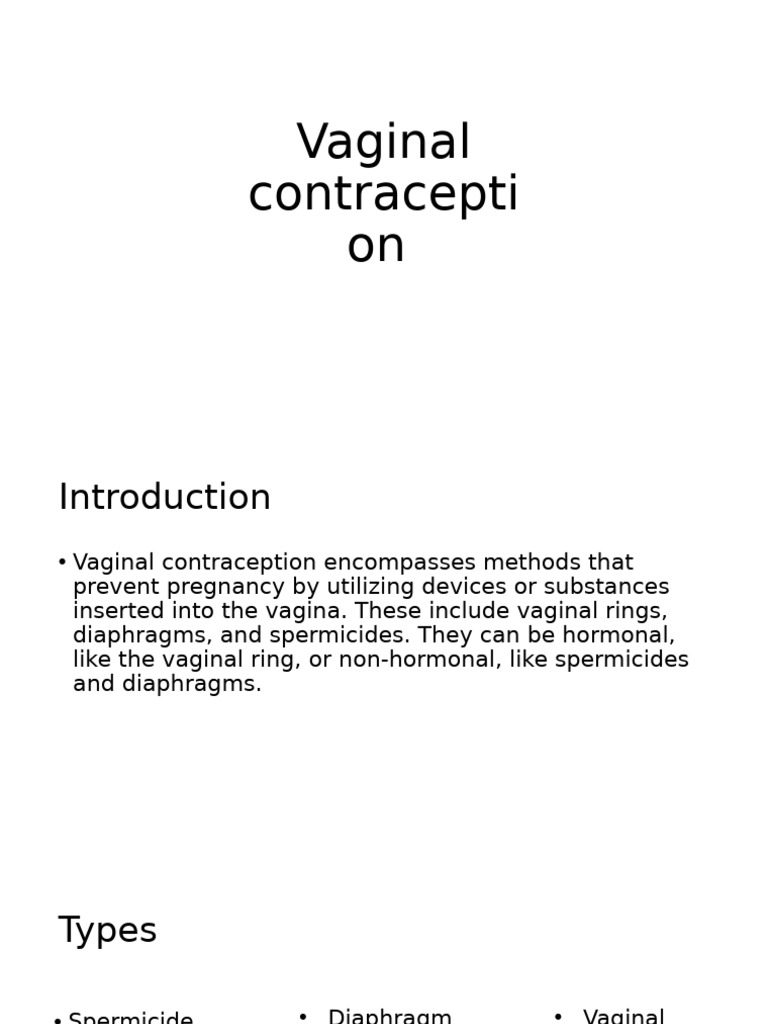Vaginal Contraception | PDF | Birth Control | Vagina