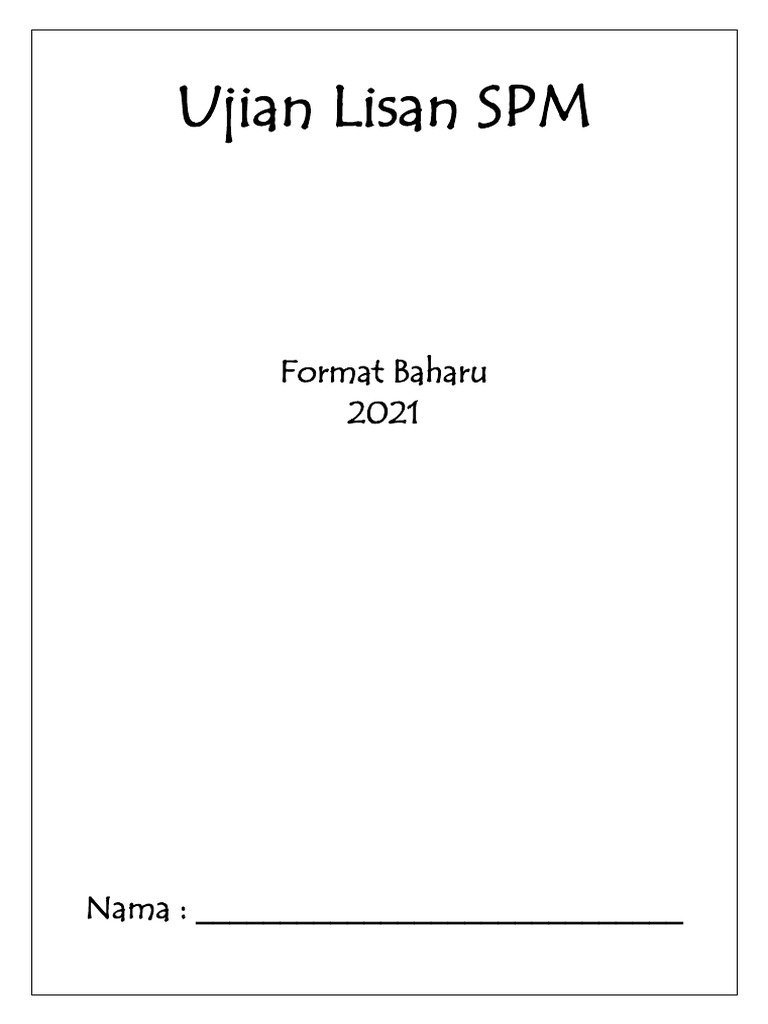 Ujian-Lisan-SPM-2021 Bertutur Individu Dan Kumpulan | PDF