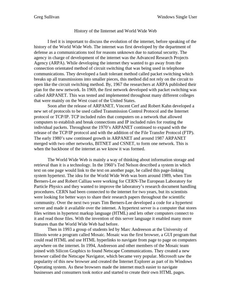 Evolution of the Internet and Web | PDF | Internet | World Wide Web