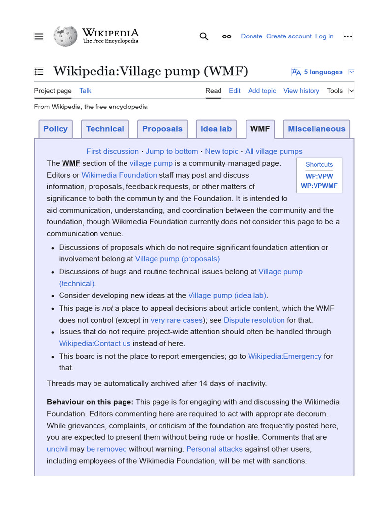 En-wikipedia-Org-wiki-Wikipedia Village Pump (WMF) #Wikimedia ...