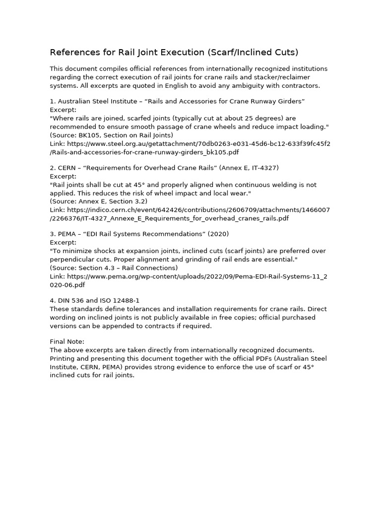 Rail Joint References English Recreated | PDF