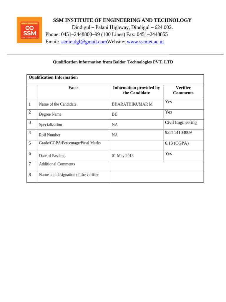 Educational Verification | PDF
