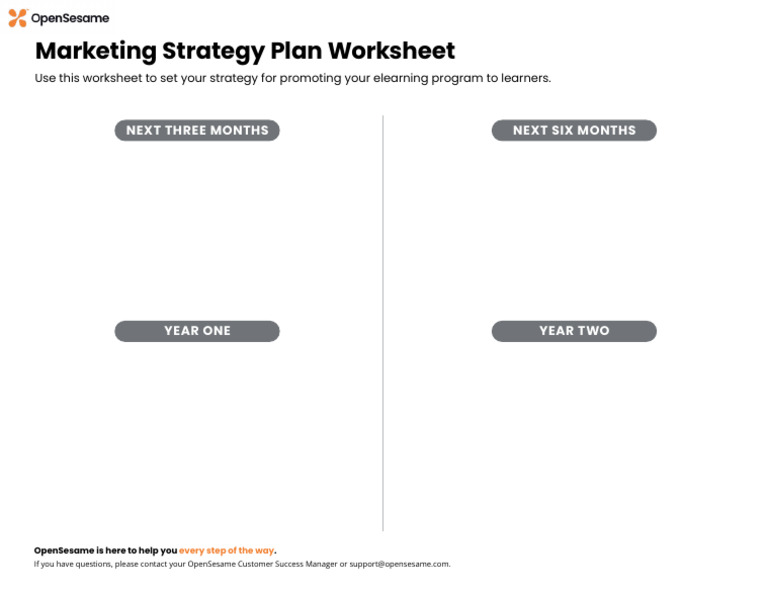 Marketing Strategy Worksheet 2023 | PDF