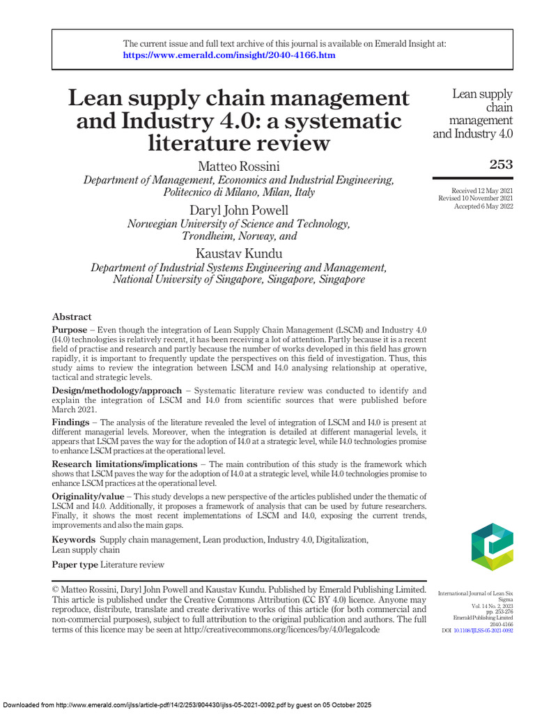 Lean Supply Chain 1 | PDF | Supply Chain | Lean Manufacturing