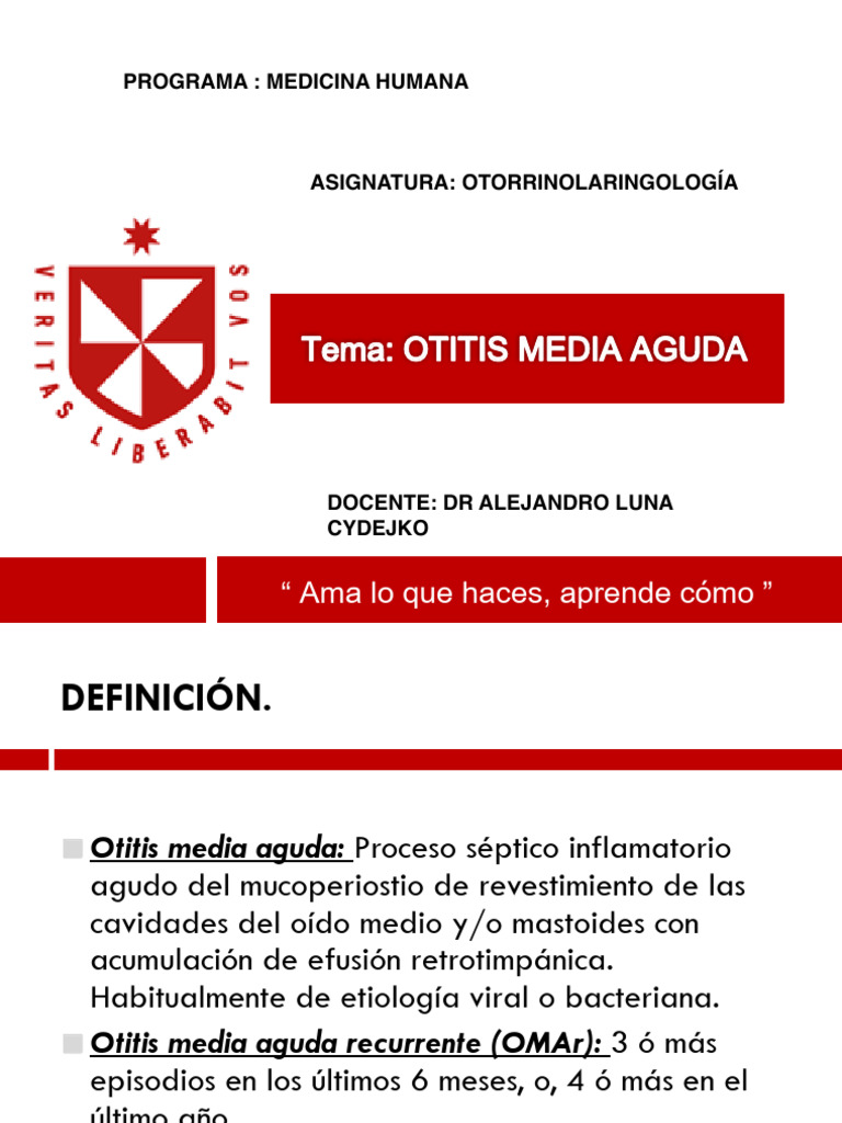 Guía sobre Otitis Media Aguda en Niños | PDF | Estreptococo | Terapia