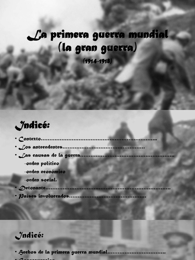 La Primera Guerra Mundial | PDF | imperio Alemán | Primera Guerra Mundial