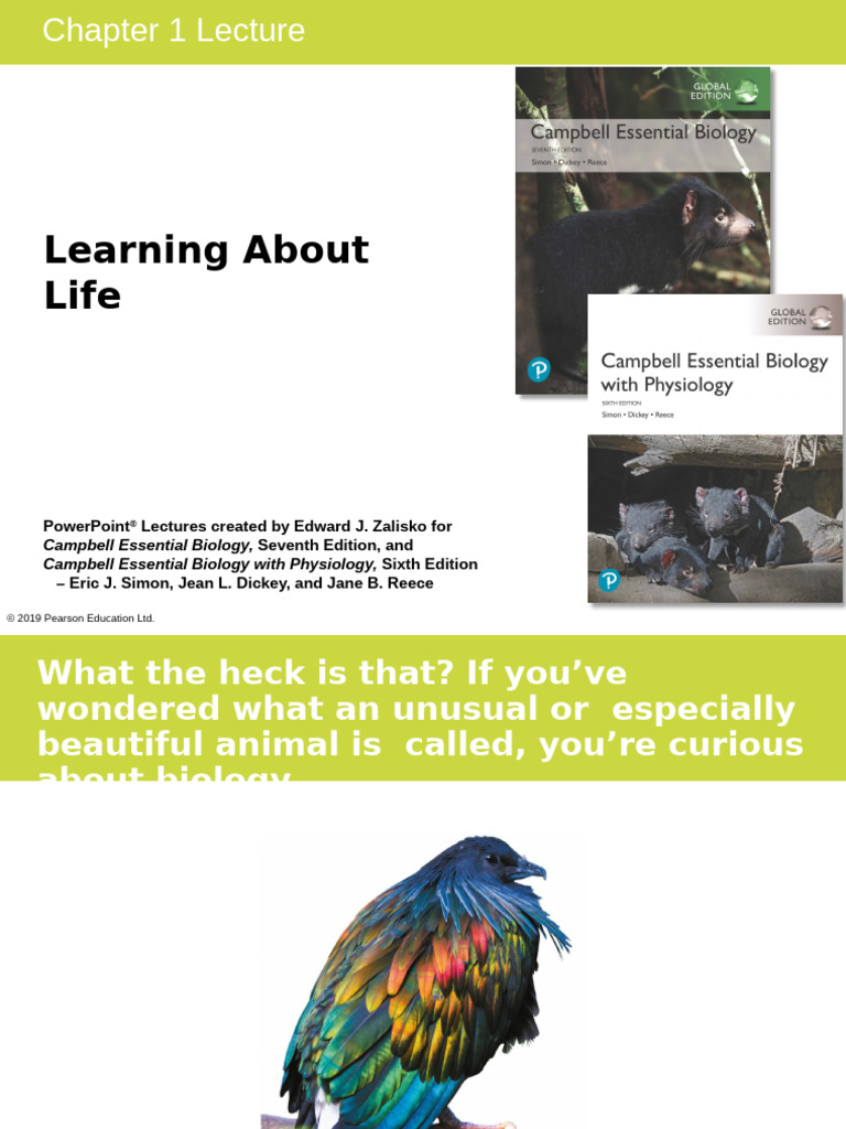 EB 7e Lecture Ch01 | PDF | Evolution | Natural Selection