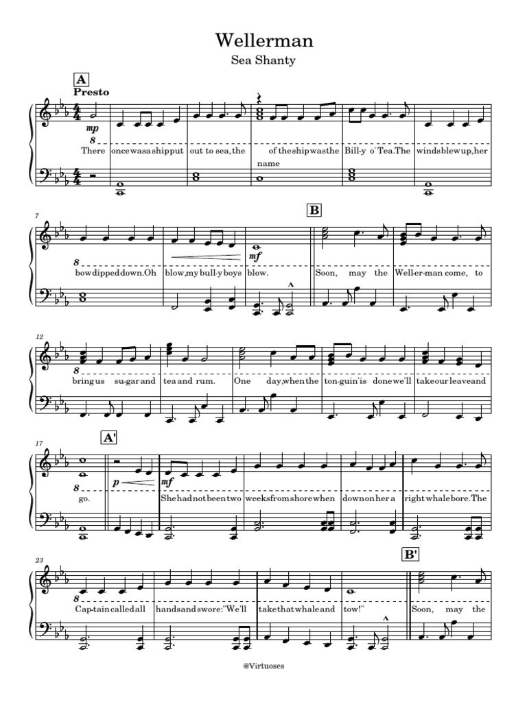 Wellerman - Sea Shanty - Level 3 | PDF
