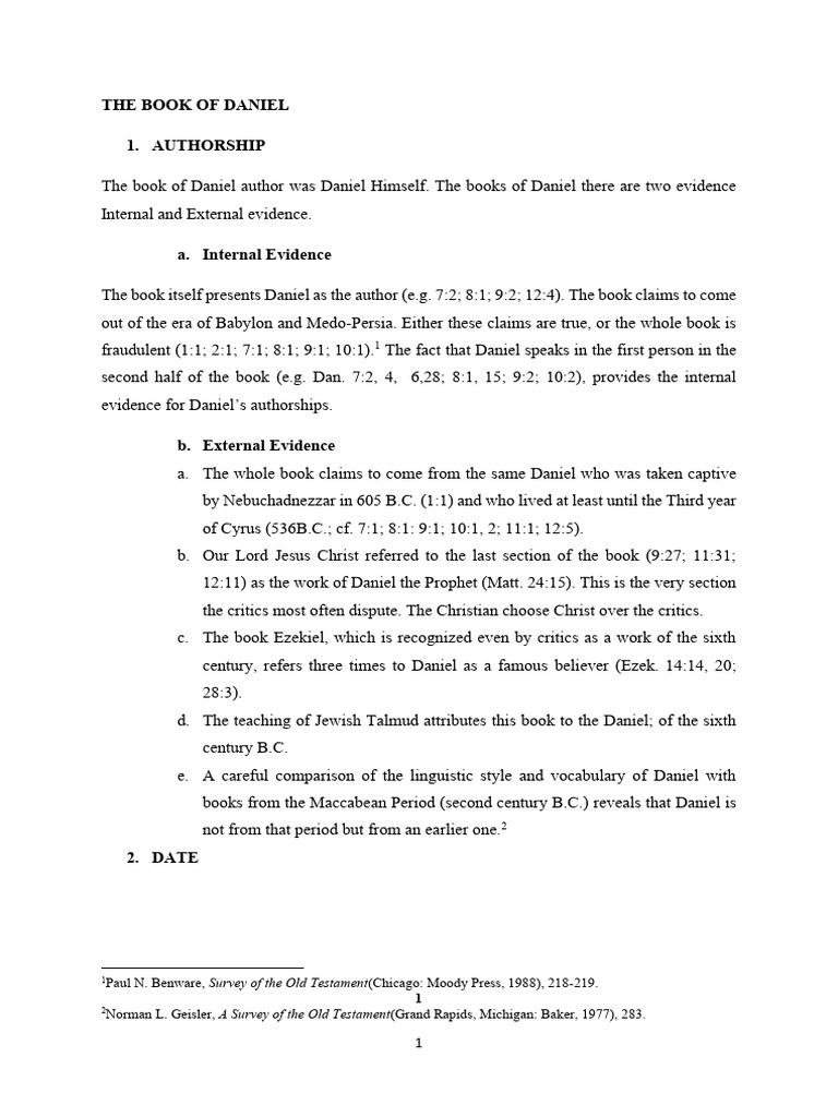 Authorship and Purpose of Daniel | PDF | Jeremiah | Isaiah