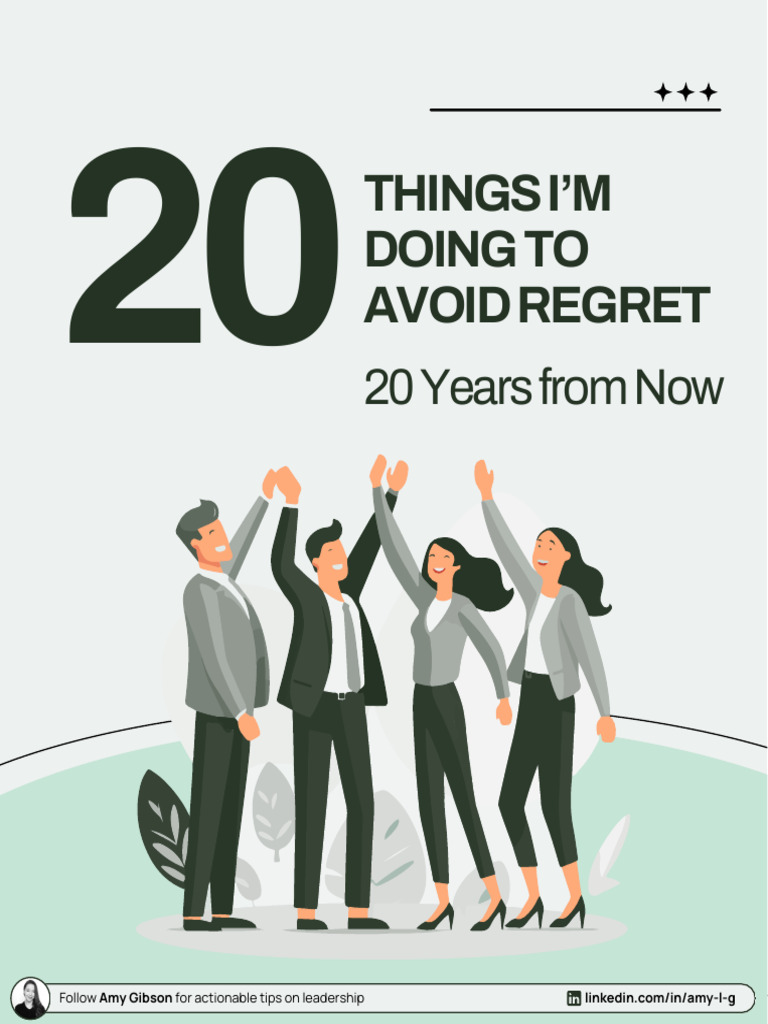 Avoiding Regret: 20 Future Strategies | PDF | Psychological Resilience ...