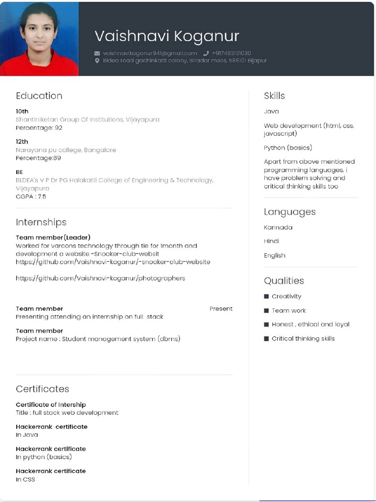 Vaishnavi Koganur 7483131030 | PDF