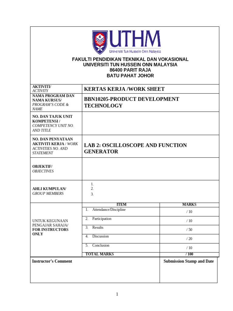 Lab2 Oscilloscopeandfunctiongenerator | PDF | Amplitude | Electricity