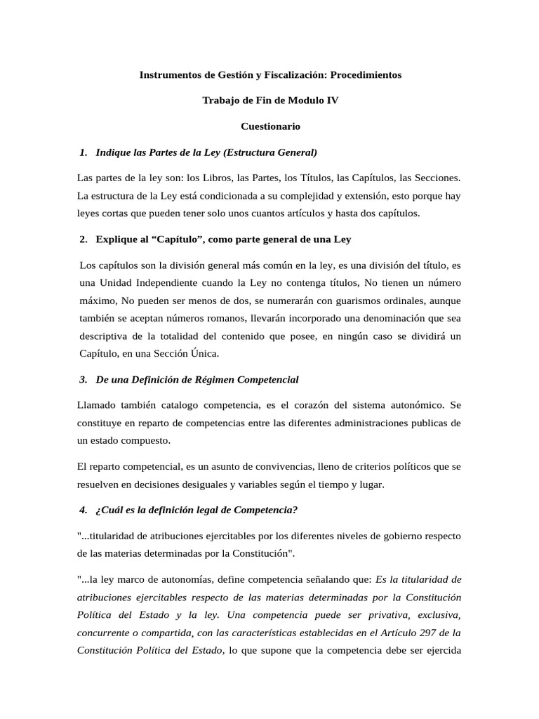 Trabajo Final Instrumentos de Fiscalización Rubén Claros | PDF | Estado ...