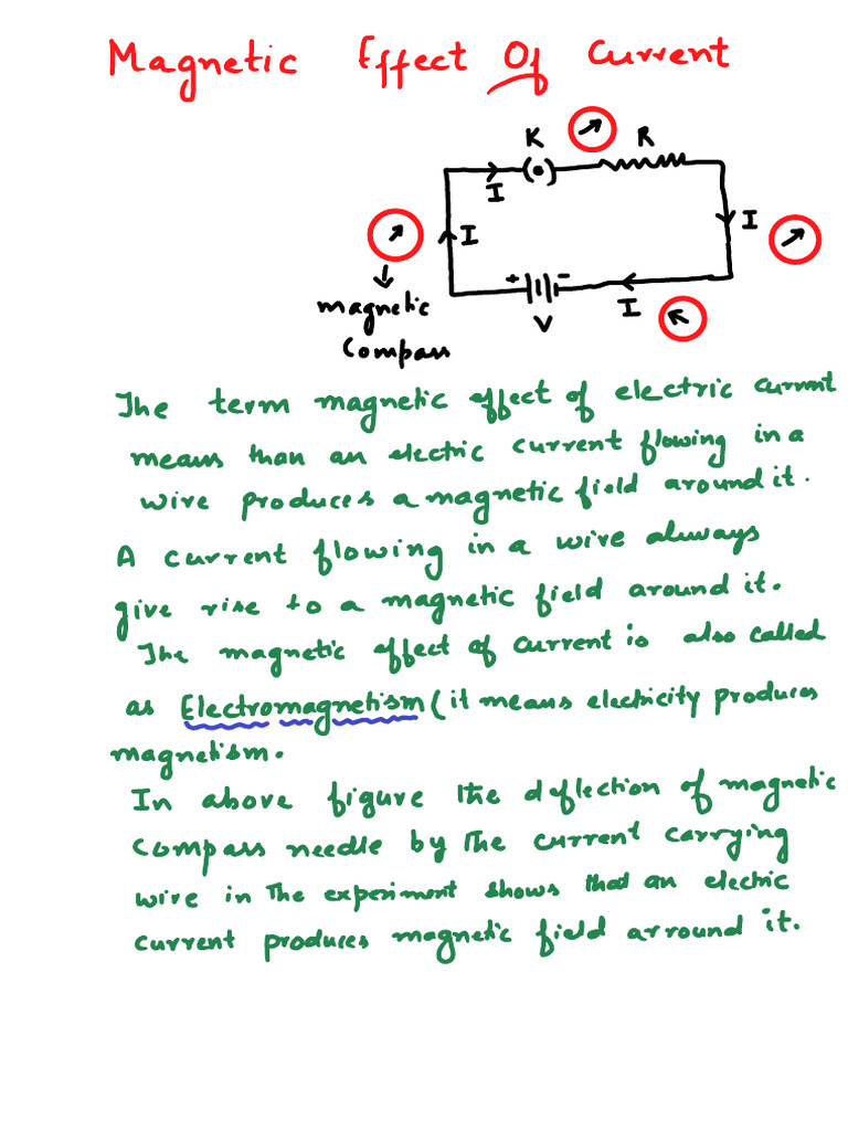 Magnetic Effects of Electric Current | PDF | Magnetism | Magnetic Field