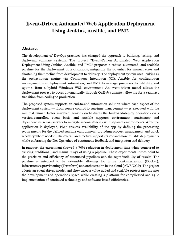 Event-Driven Automated Web Application Deployment | PDF | Cloud ...