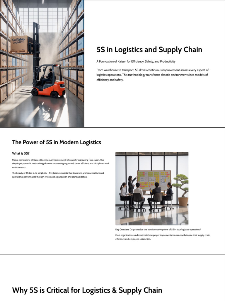 5S Methodology for Logistics Efficiency | PDF | Logistics | Safety