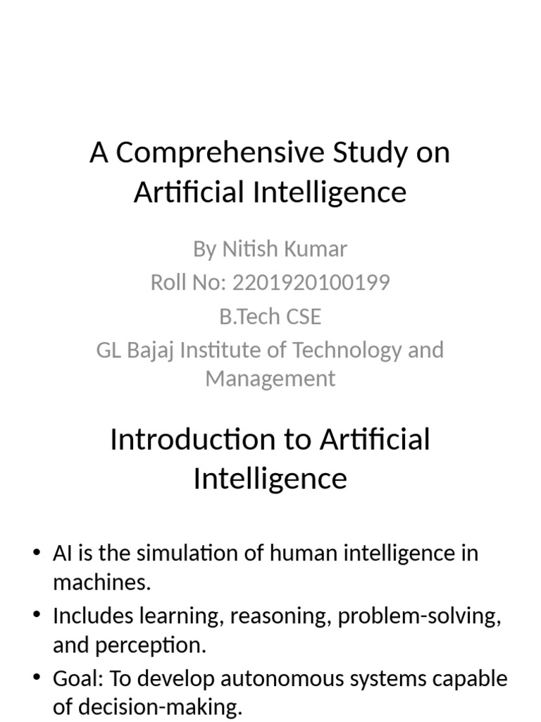 Artificial Intelligence Report Nitish Kumar | PDF | Artificial ...