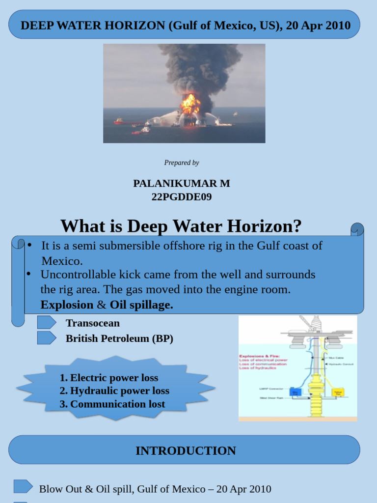 Deep Water Horizon Blowout | PDF | Blowout (Well Drilling) | Deepwater ...
