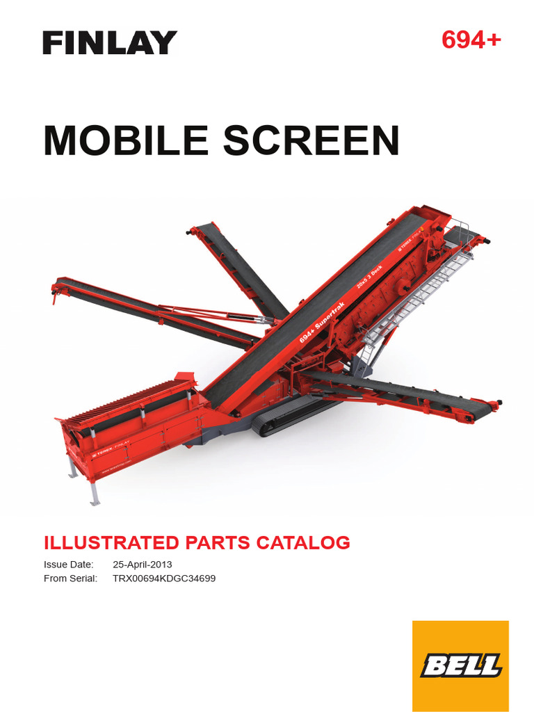 Terex Finlay 694+ Mobile Screen Parts Guide | PDF | Engines | Pump