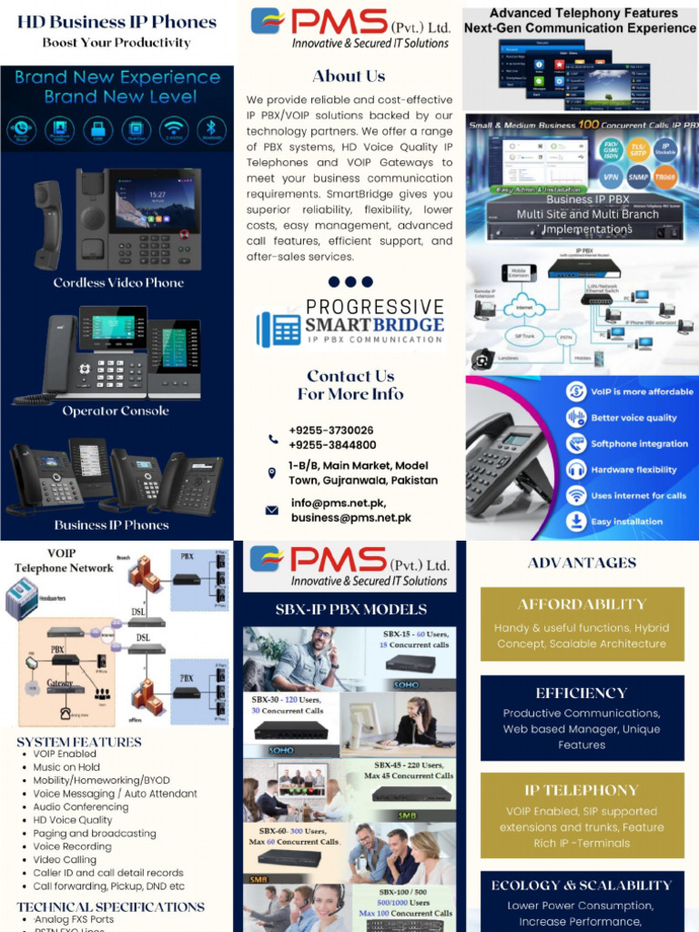 Brochure Progressive SmartBridge IP PBX Solutions | PDF