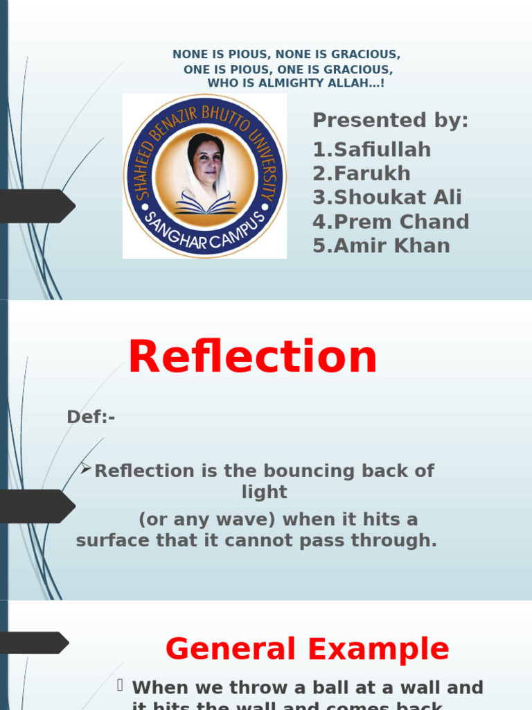 Reflection | PDF