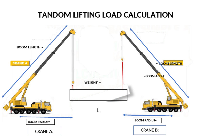 Tandom Lifting Load Calculation | PDF