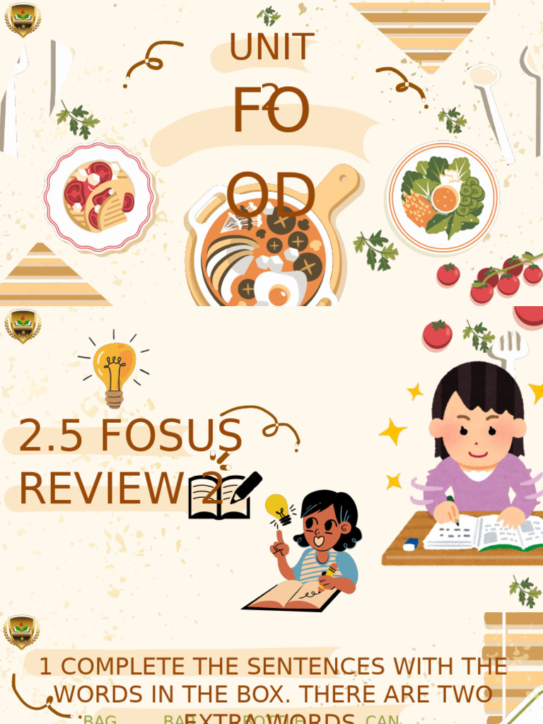 U2.lesson 5 (E6) | PDF | Salad | Western Cuisine