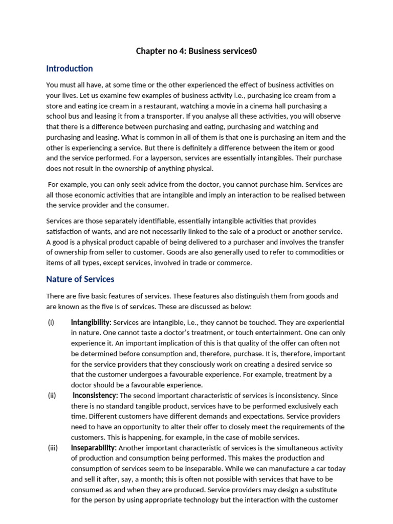 Chapter No 4 - Business Services (Final Draft) | PDF | Insurance | Banks