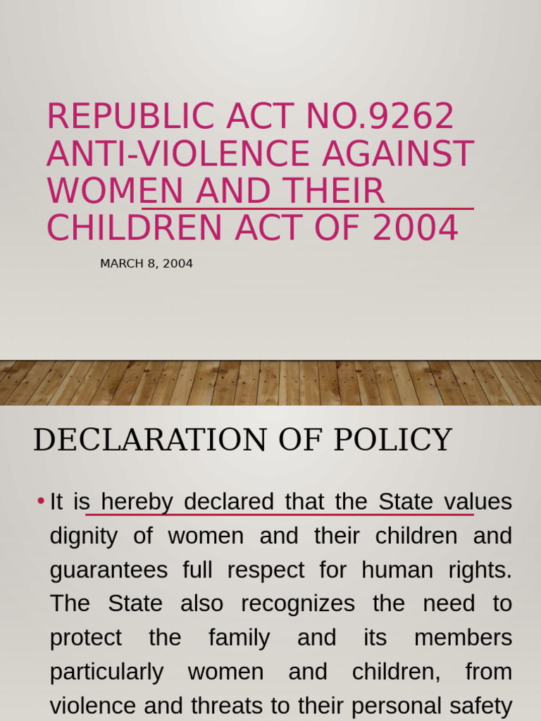 R.a.9262 University of Antique | PDF | Harassment | Violence