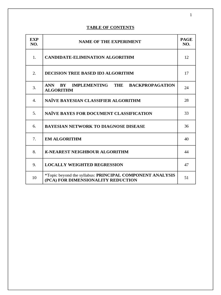 Ad3565 Machine Learning Laboratory Manual | PDF | Principal Component ...