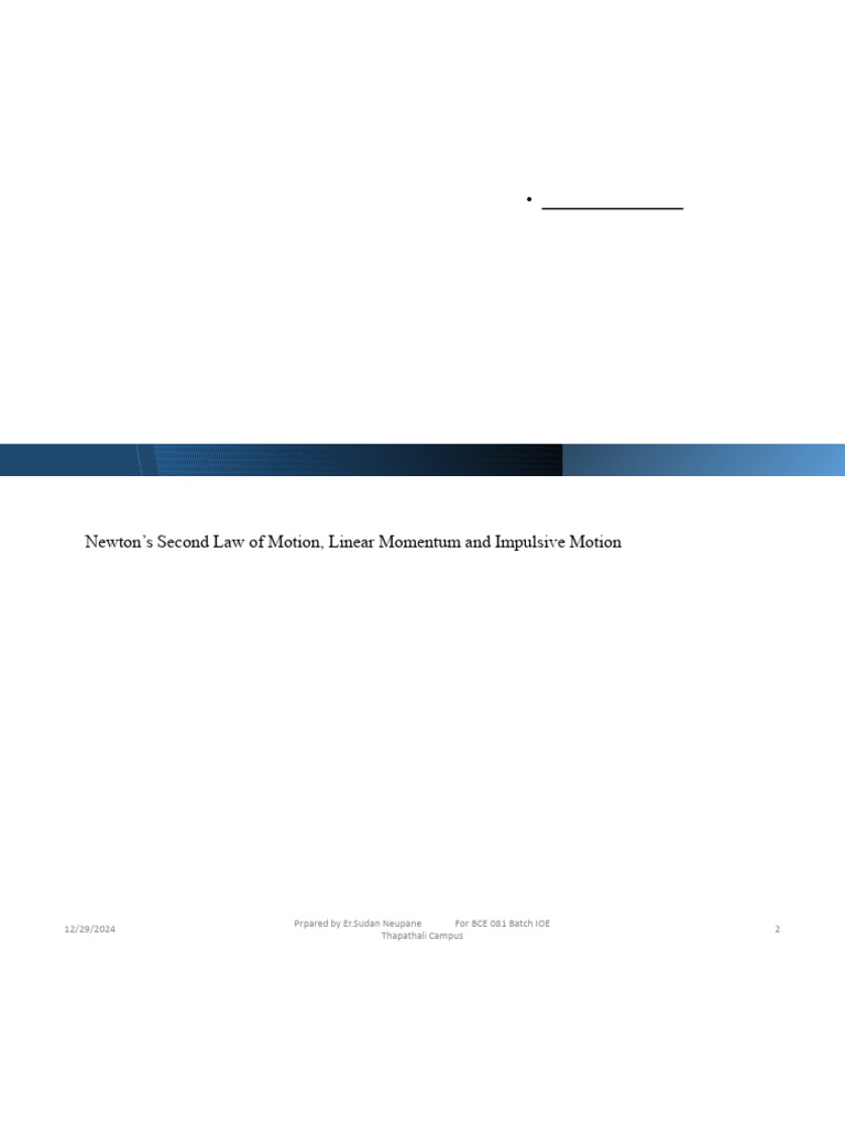 Engineering Mechanics Lecture 8 | PDF | Force | Momentum