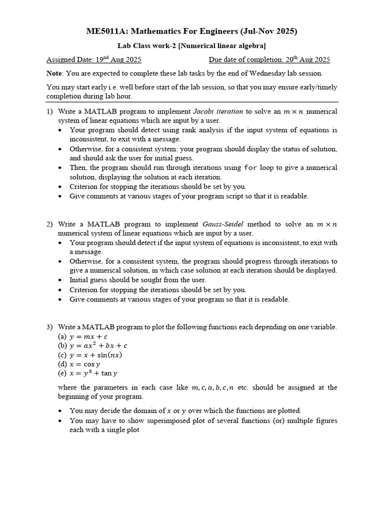 Maths LabWork2 | PDF
