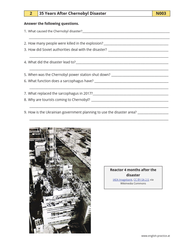 B1 - News Articles (Nuclear Disaster) QP | PDF | Chernobyl Disaster ...