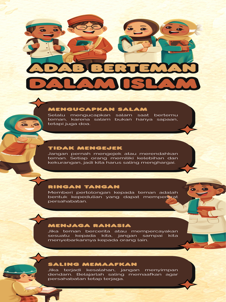 Infografis Adab Berteman Dalam Gaya Ilustrasi Coklat Oranye_20251029_132558_0000 | PDF