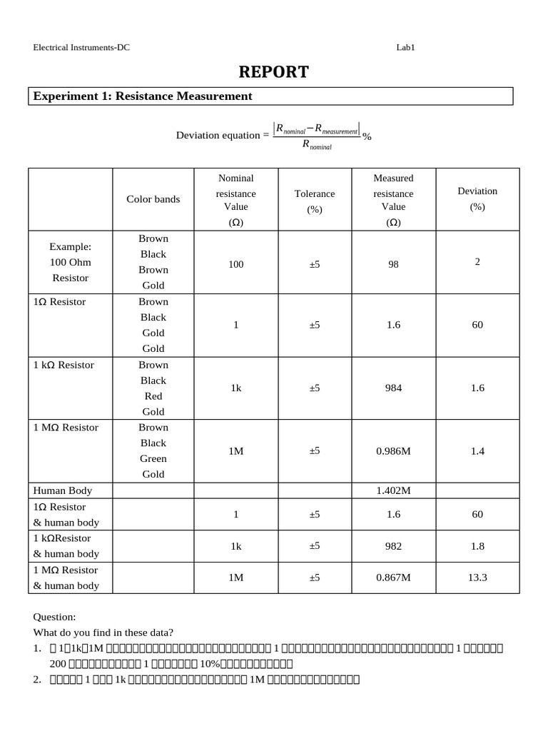 Lab01 RE Instrument-DC | PDF