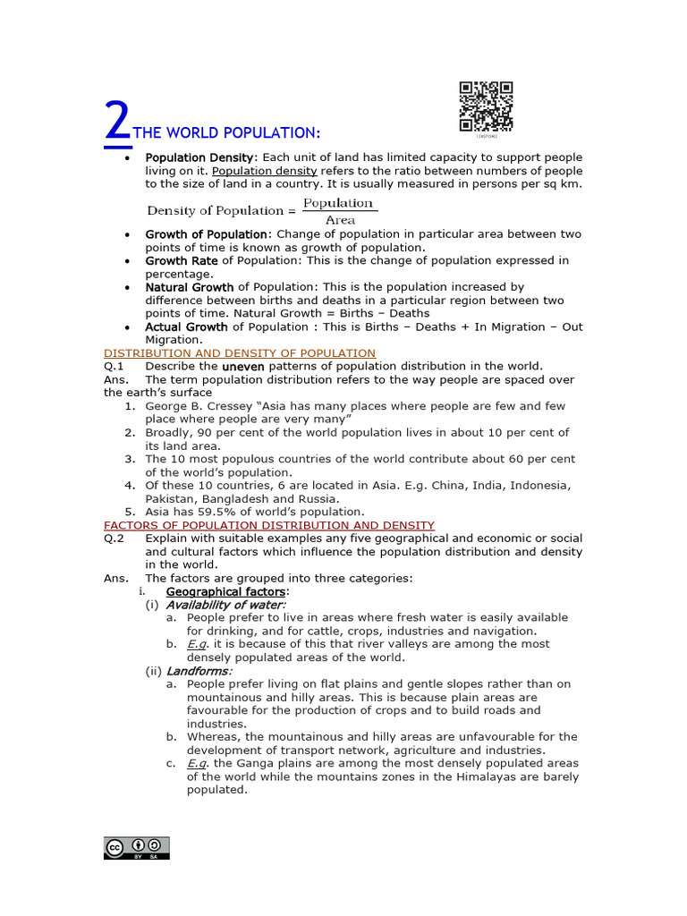 2 FHG The World Population Distribution Density and Growth | PDF ...