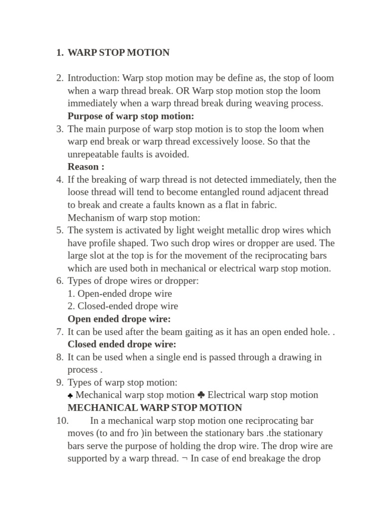 Stop Motions | PDF