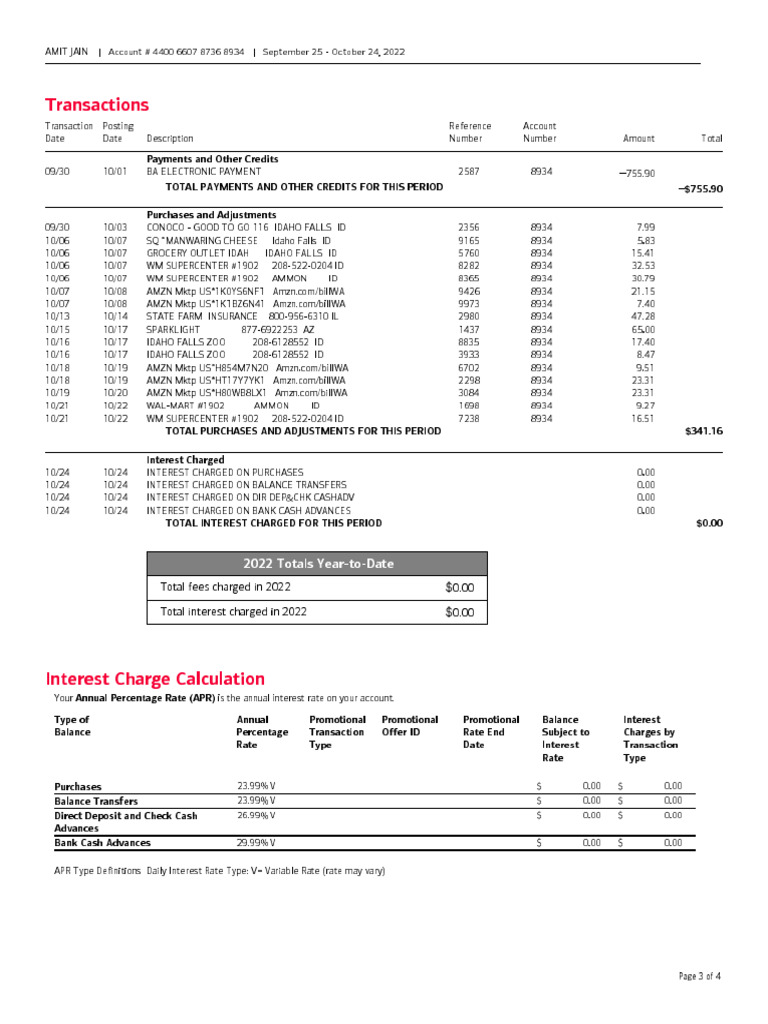 Bofa Oct Dec | PDF | Credit Card | Annual Percentage Rate