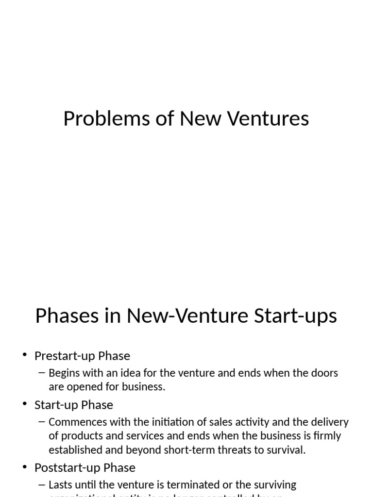Challenges Faced by New Ventures | PDF | Entrepreneurship | Startup Company