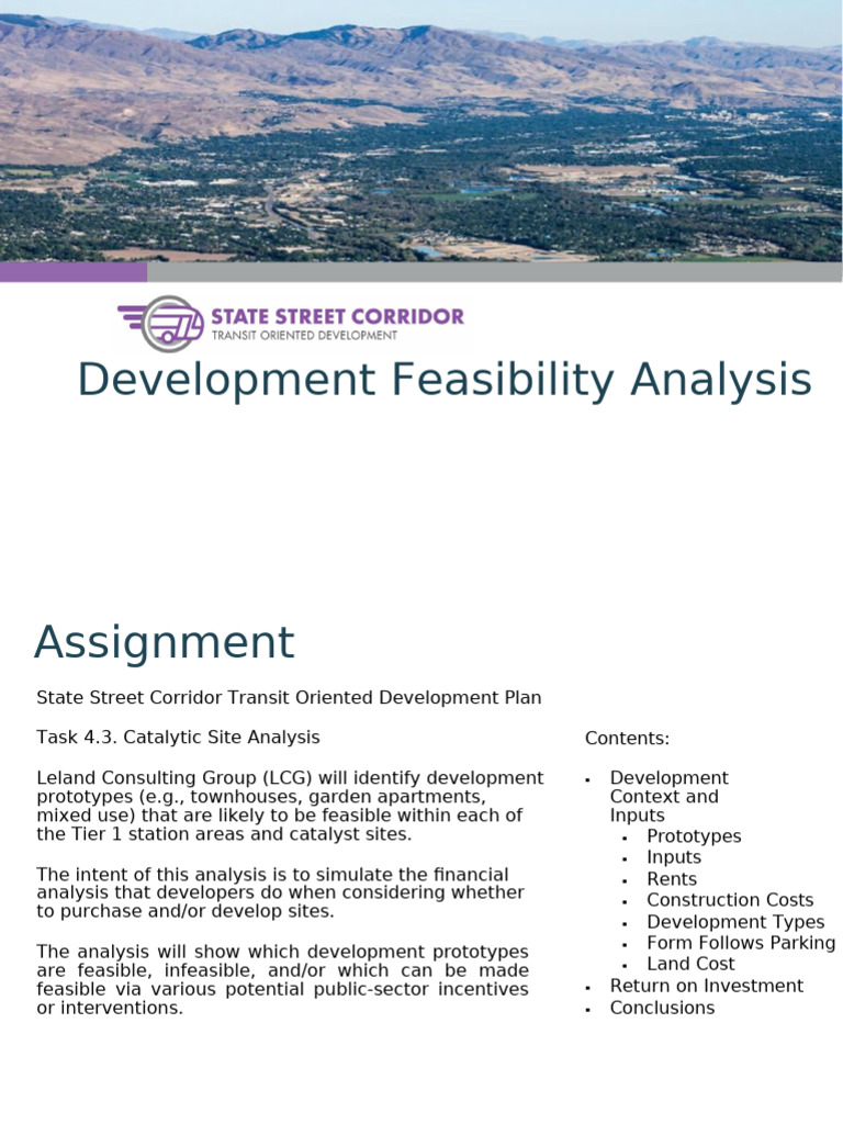 State Street Development Feasibility Analysis | PDF | Parking | Return ...