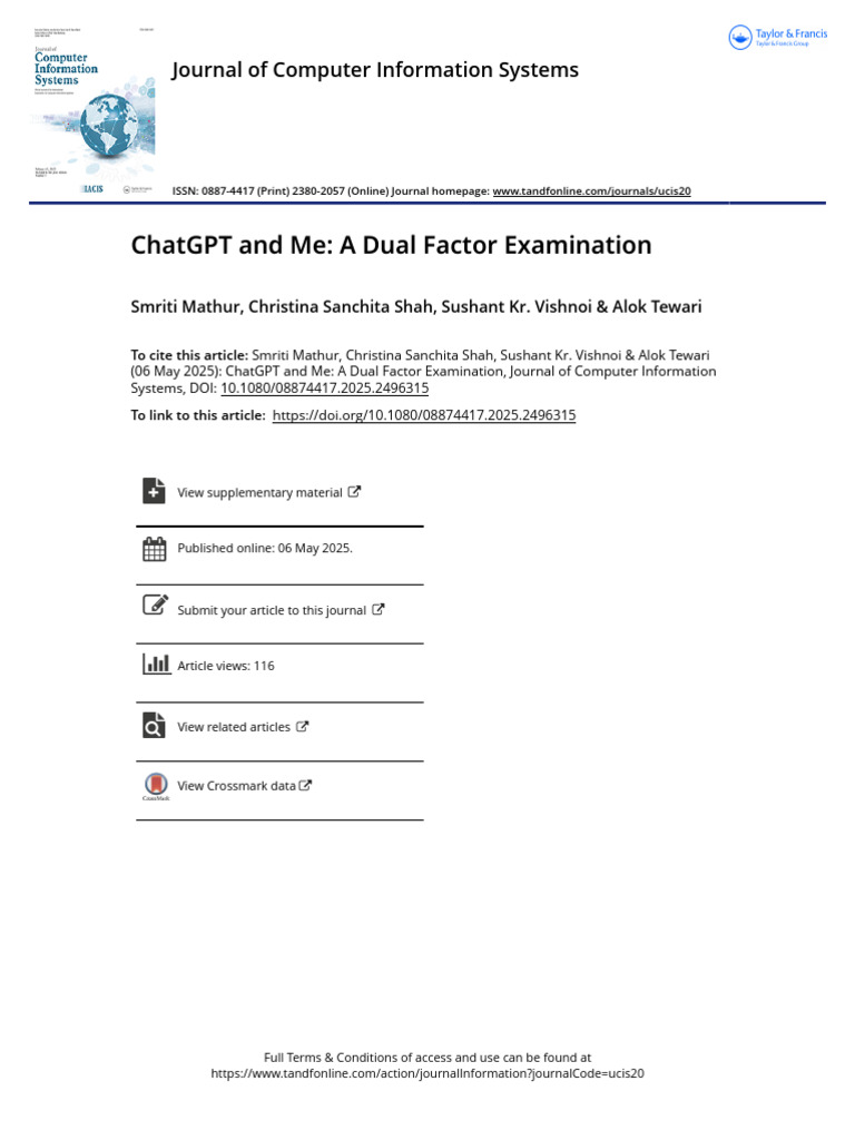 ChatGPT Usage: Enablers and Inhibitors | PDF | Artificial Intelligence ...