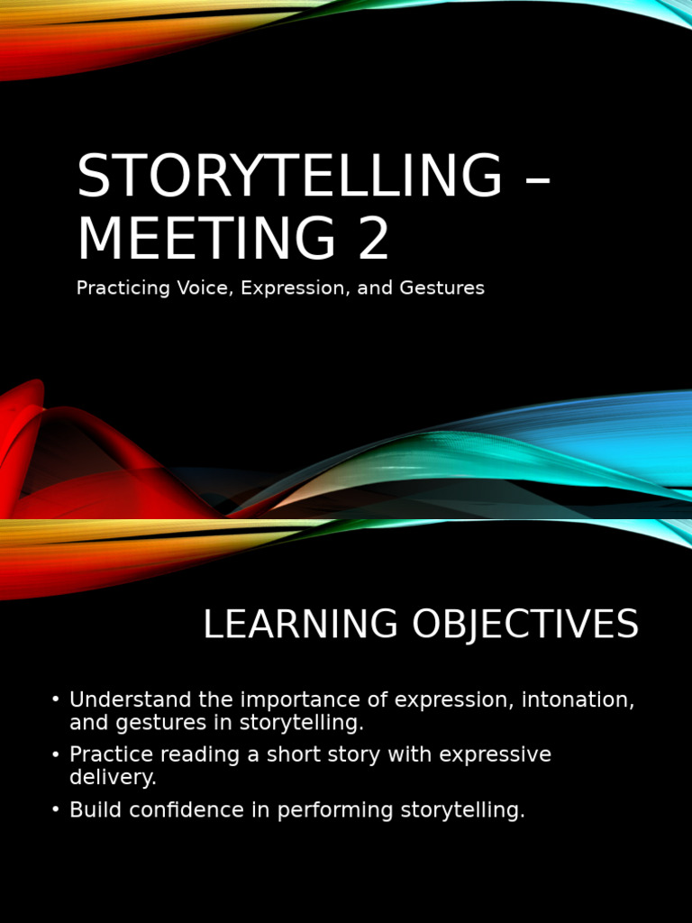 Storytelling Techniques: Voice & Gestures | PDF