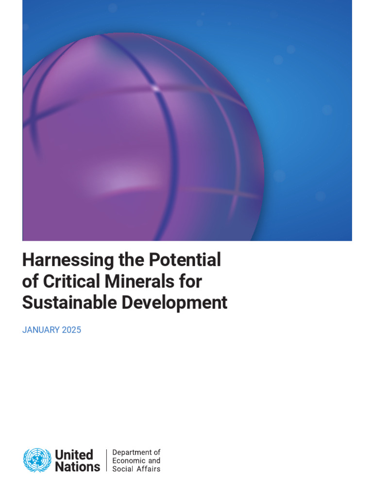 WESP 2025 - Harnessing The Potential of Critical Minerals For ...
