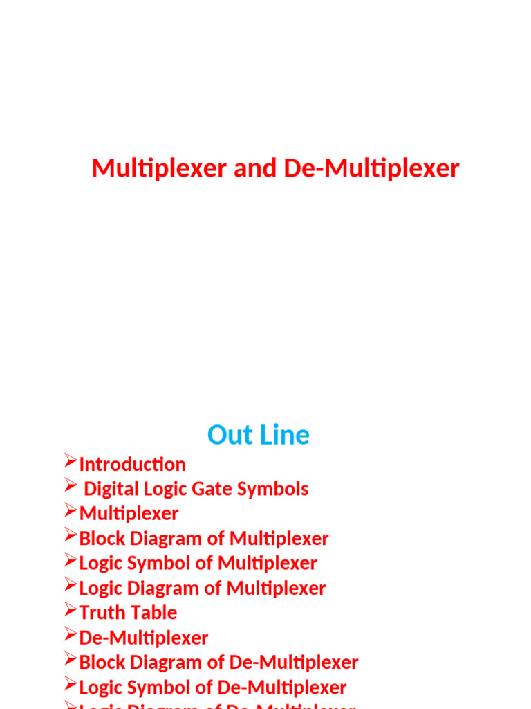 Multiplexer and De-Multiplexer Guide | PDF | Electrical Engineering ...