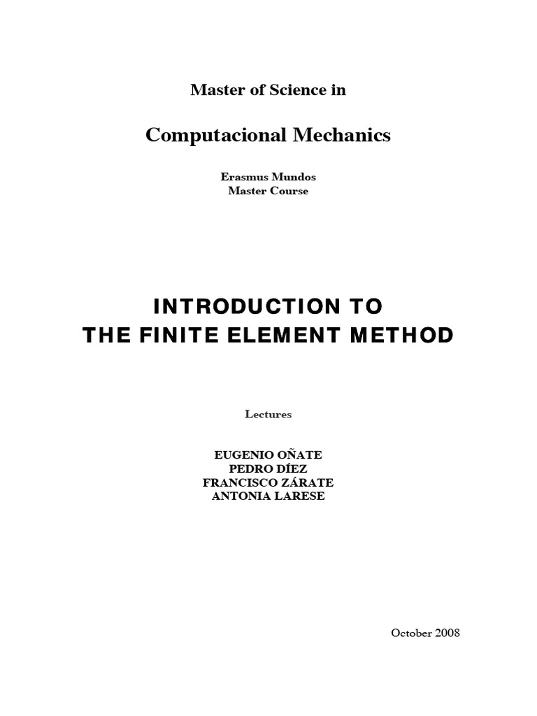 Finite Elements Book | PDF | Finite Element Method | Numerical Analysis