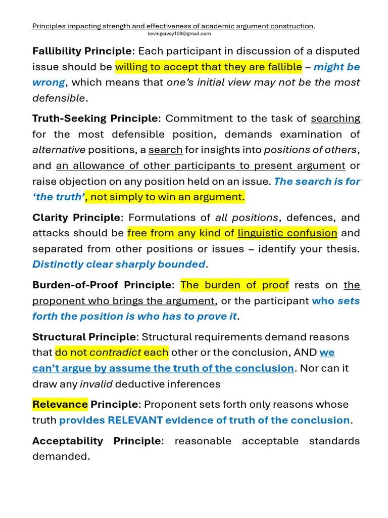 Principles of Academic Argument | PDF | Argument | Reason