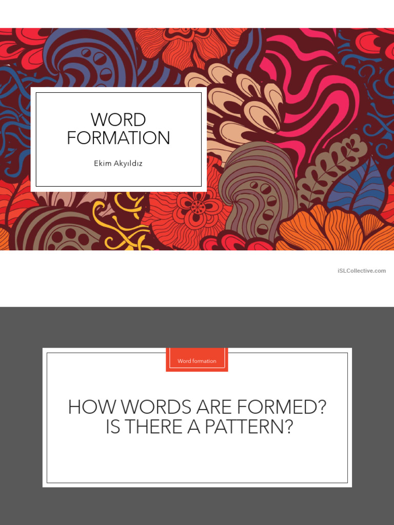 Understanding Word Formation Patterns | PDF