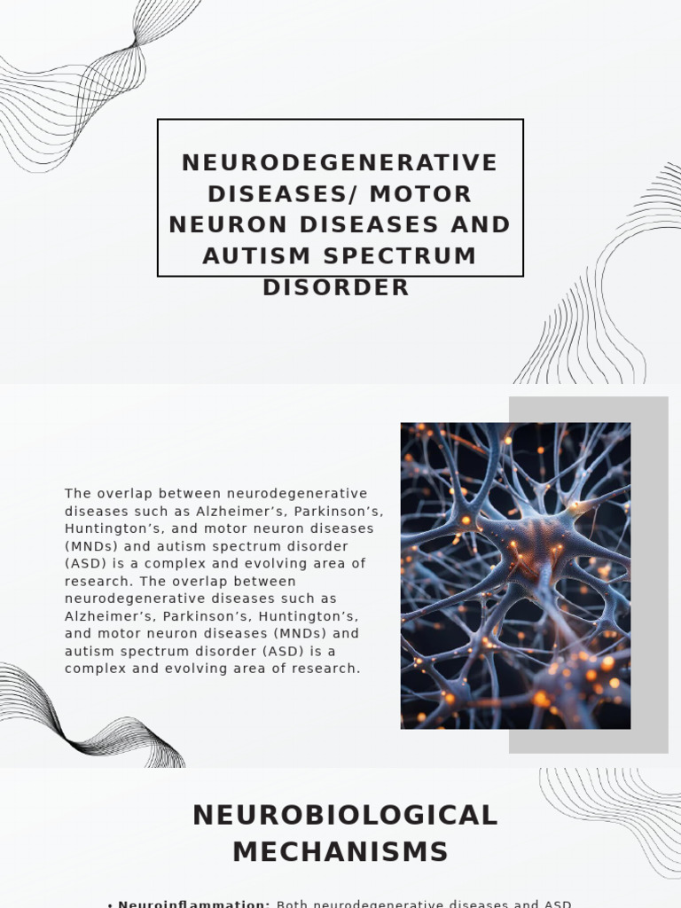Neurodegenerative Diseases and ASD | PDF | Autism | Alzheimer's Disease