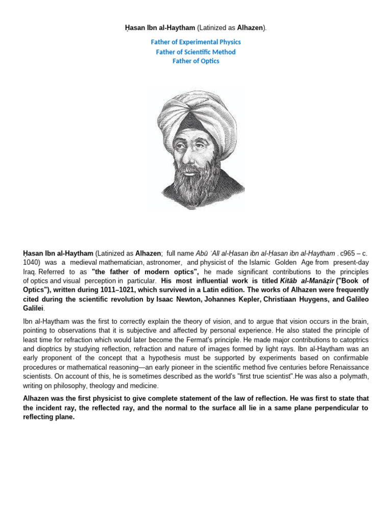 MUSLIM SCIENTIST | PDF
