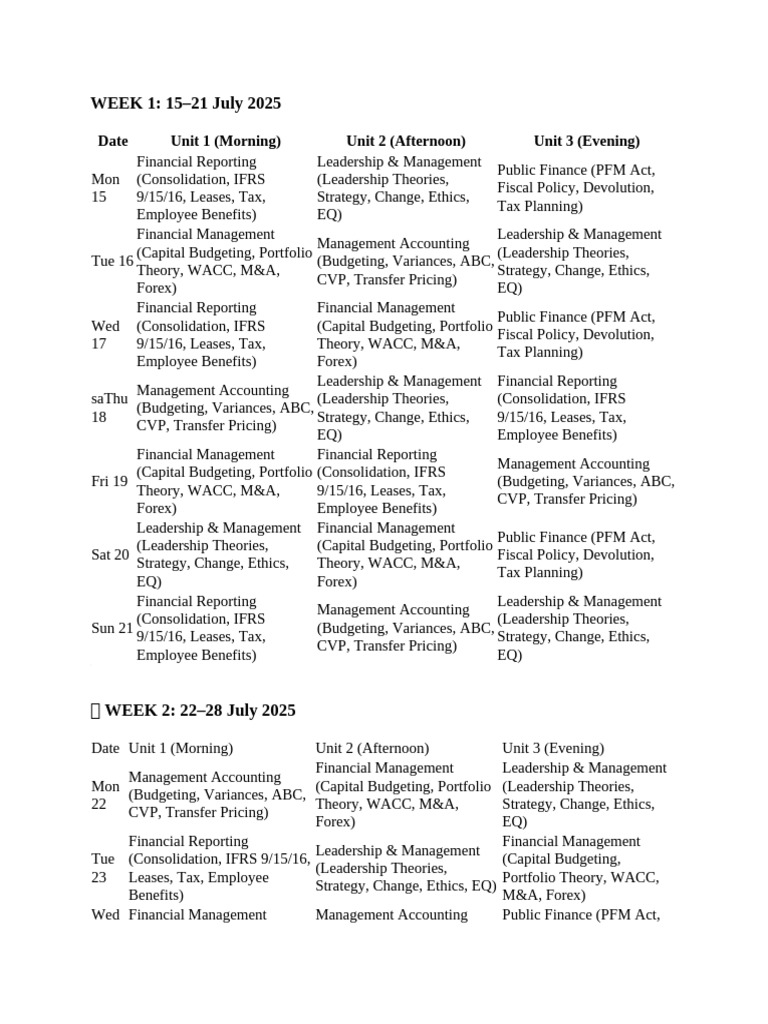 Cpa Timetable | PDF | Government | Economies